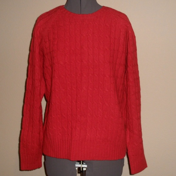 GAP | Sweaters | Nwt Gap Red Wool Cable Knit Sweater Xl | Poshmark